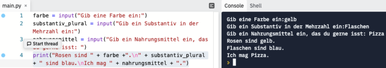 15 Übungsaufgaben zur print-Funktion in Python - MINT first.