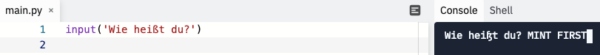 So funktioniert die Input-Funktion in Python - MINT first.