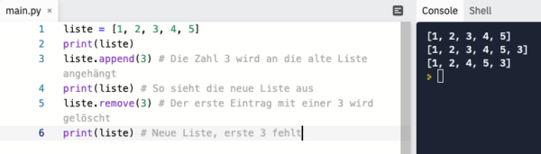 Listen in Python - Die wichtigsten Funktionen im Überblick - MINT first.