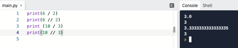 Rechenoperationen in Python - MINT first.