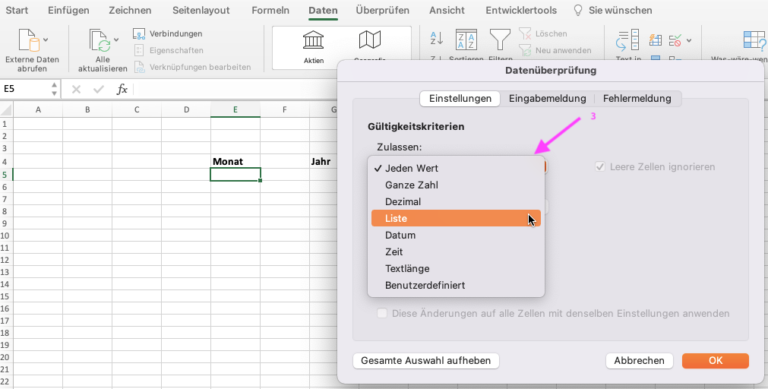 Dropdown-Liste in Excel - Schritt für Schritt erklärt - MINT first.